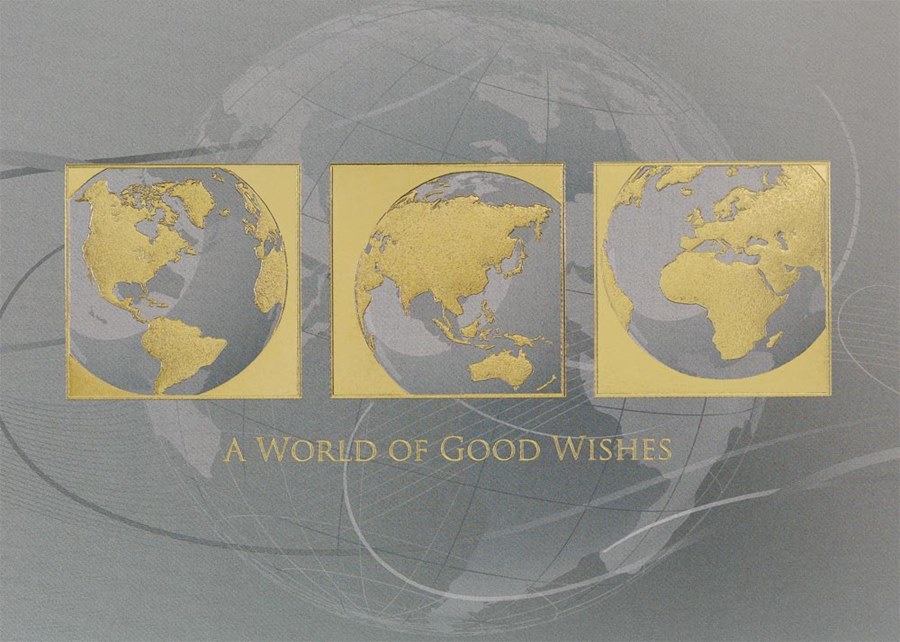 Global Greetings Card by Brookhollow