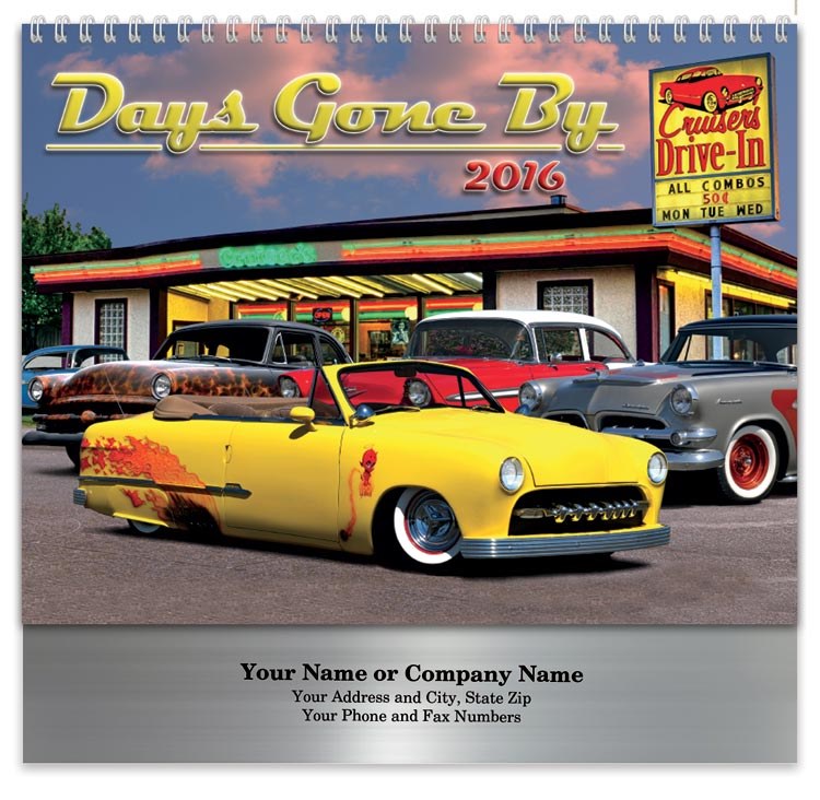 Nostalgic Muscle Cars Spiral Wall Calendar by Brookhollow